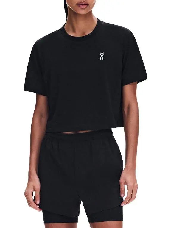 On Train-t Cropped T-shirt - Black