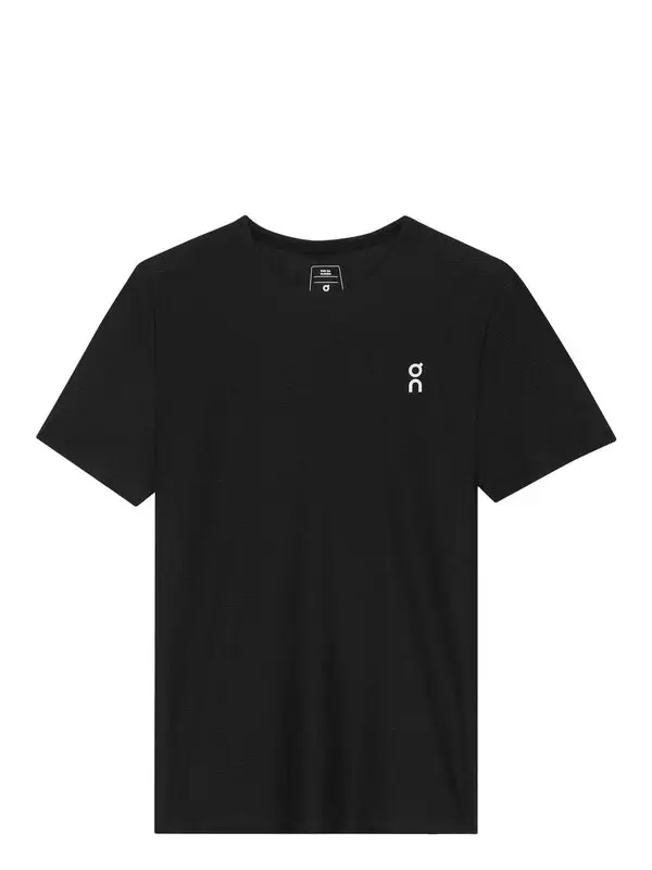 On Crewneck T-shirt With Chest Graphic - Black