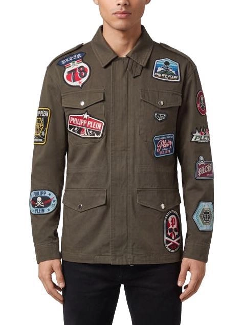Philipp Plein Jacket With Patches - Military
