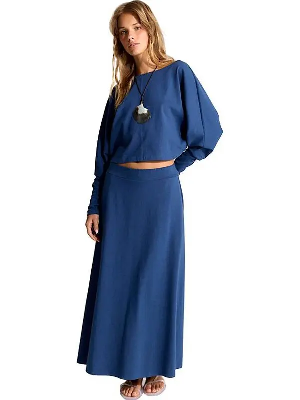 Free People Cilla Skirt Set - Dark Denim
