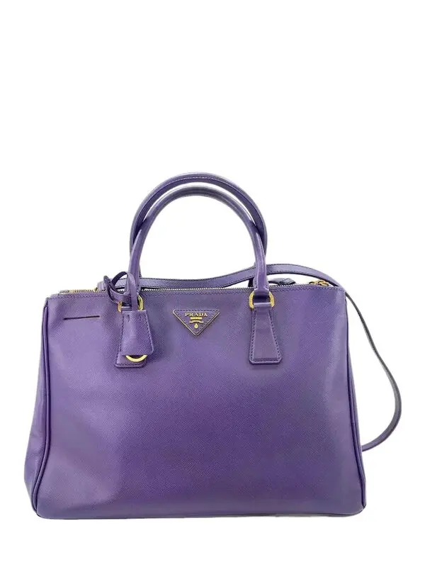 Prada Saffiano Leather Galleria Handbag - Purple