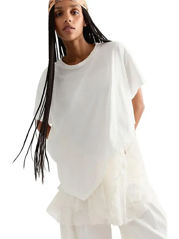 TRICIA FIX Easy Asymmetric Tee - Ivory