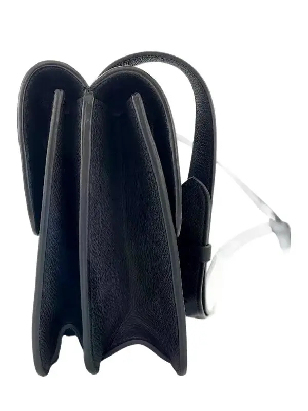 Celine Grained Leather Shoulder Bag - Black