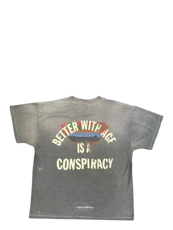 BETTER WITH AGE Graphic Print T-shirt - Grey