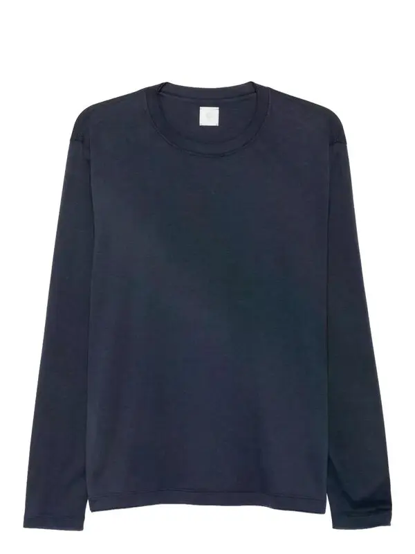 Eleventy Crew-neck Long-sleeved T-shirt - Blue