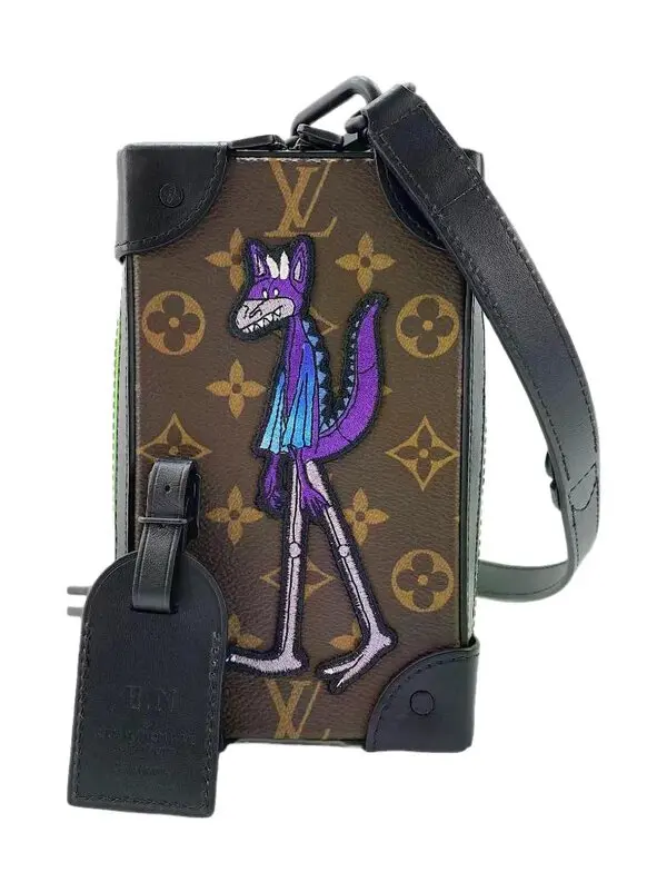 LOUIS VUITTON Soft Trunk Phone Box Messenger Bag With Character Patch - Brown