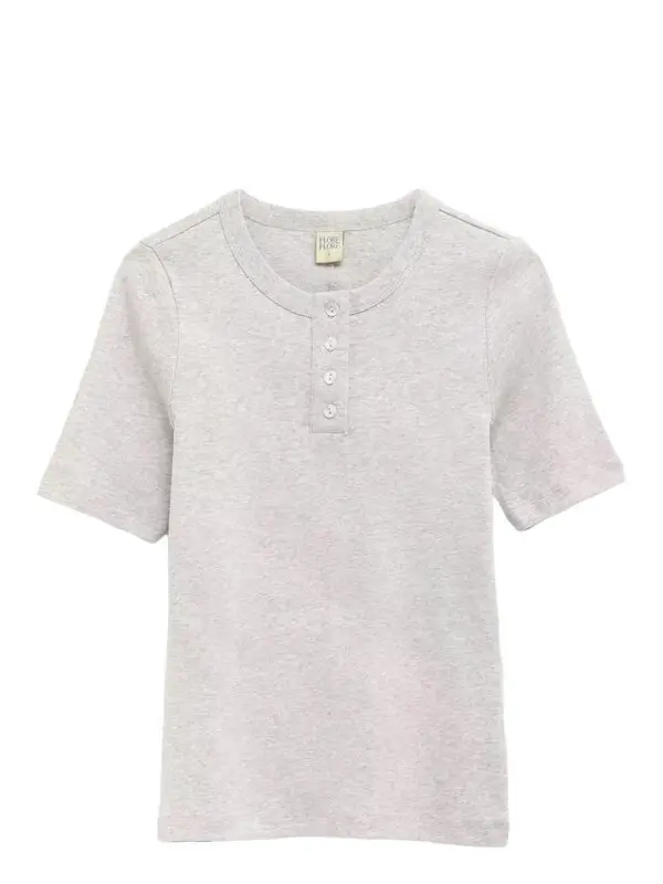 FLORE FLORE Button-placket T-shirt - Grey