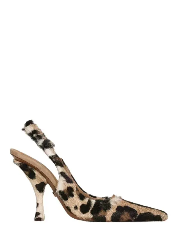 Dolce & Gabbana Leo Kid-leather Slingbacks - Neutrals