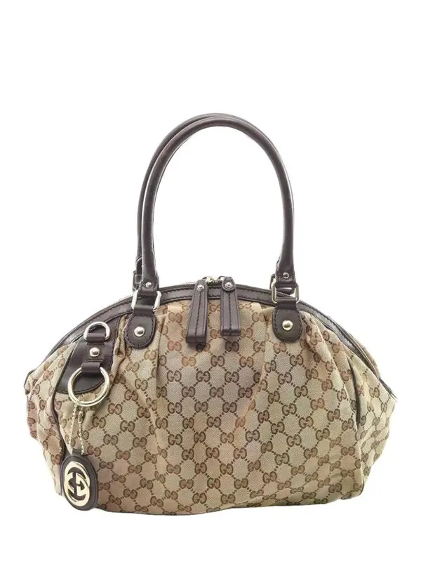 Gucci Sukey Gg Canvas Handbag - Neutrals