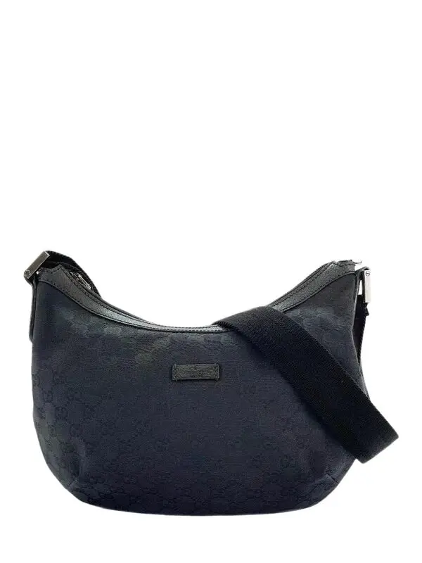 Gucci Gg Canvas Shoulder Bag - Black