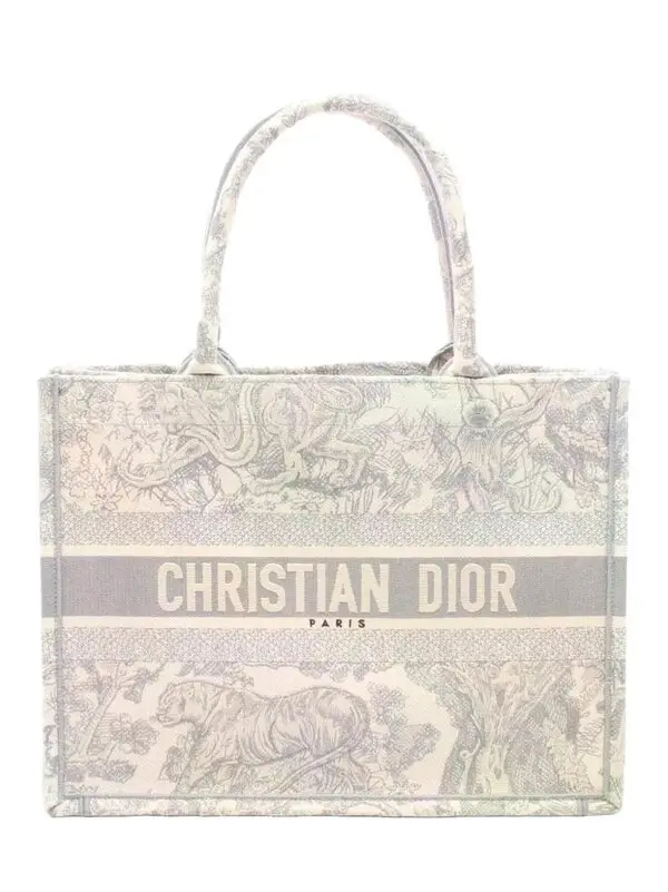 Dior 2000s Book Tote Open-top Tote Bag - Grey