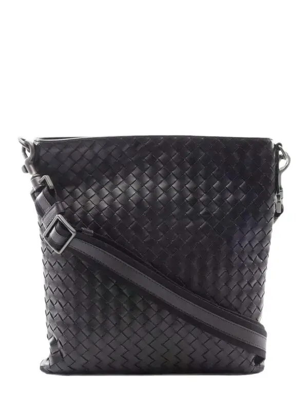 Bottega Veneta Intrecciato Shoulder Bag - Black