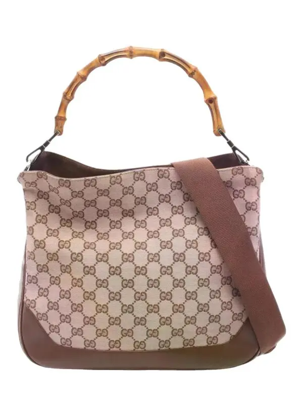 Gucci Bamboo Gg Supreme Tote Bag - Neutrals