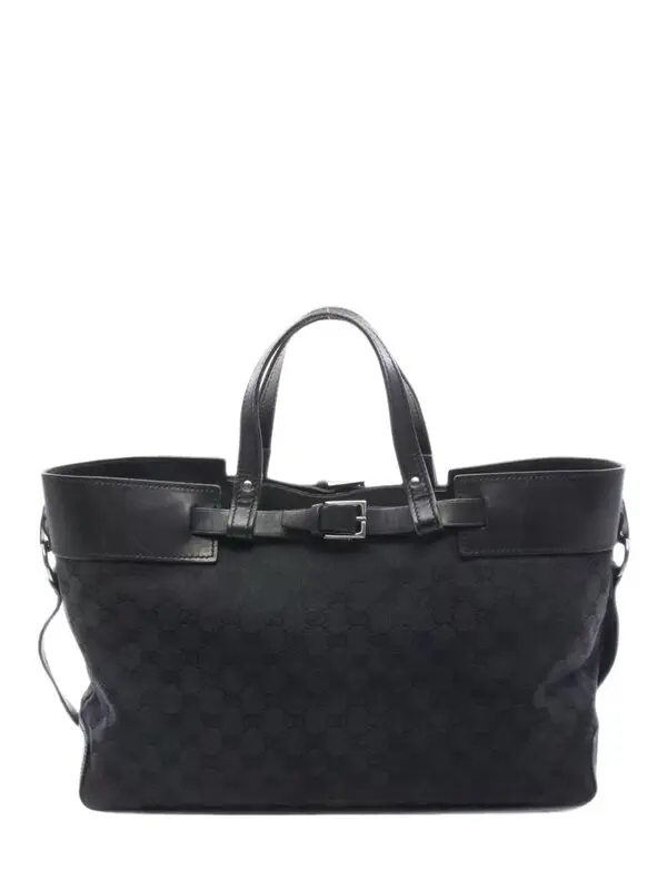 Gucci Gg Canvas Tote Bag - Black