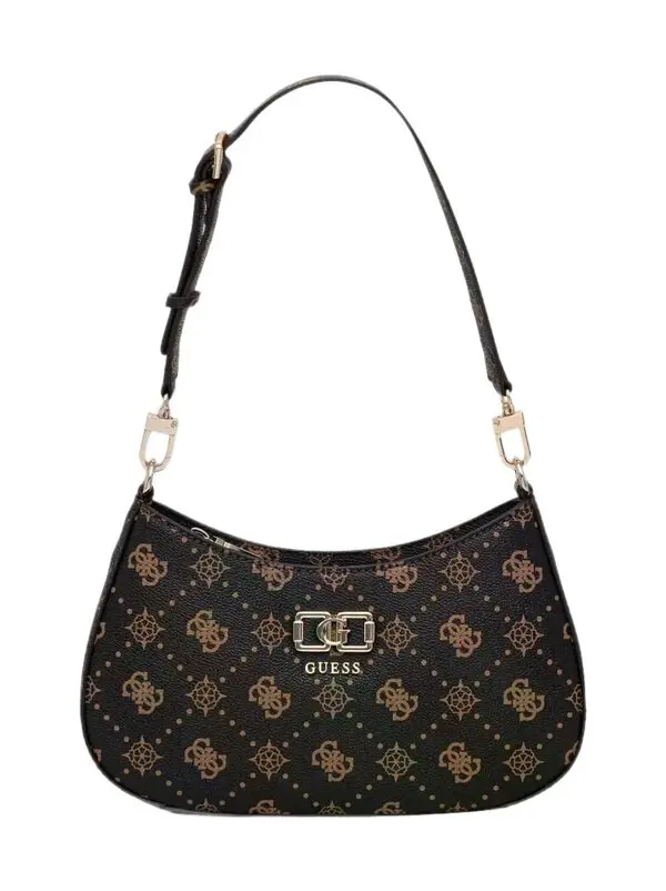 Guess Emelie Monogram Shoulder Bag - Black
