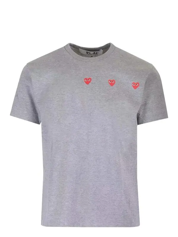 Comme Des Garçons Heart Patch T-shirt - Grey