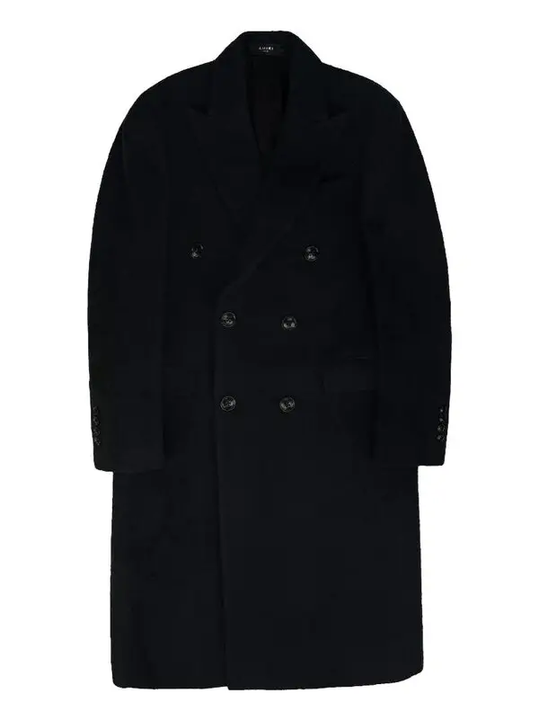 Amiri Double-breasted Peak-lapel Coat - Blue