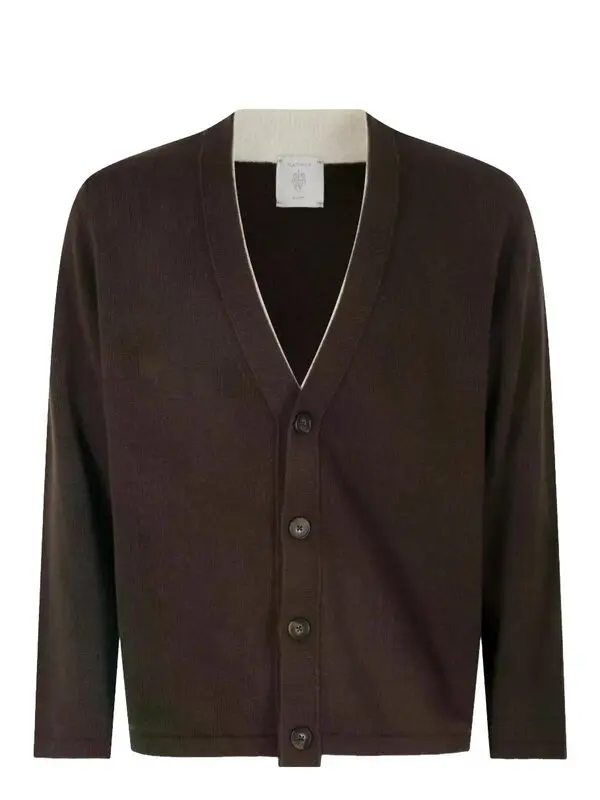 Eleventy Button-fastening V-neck Cardigan - Brown