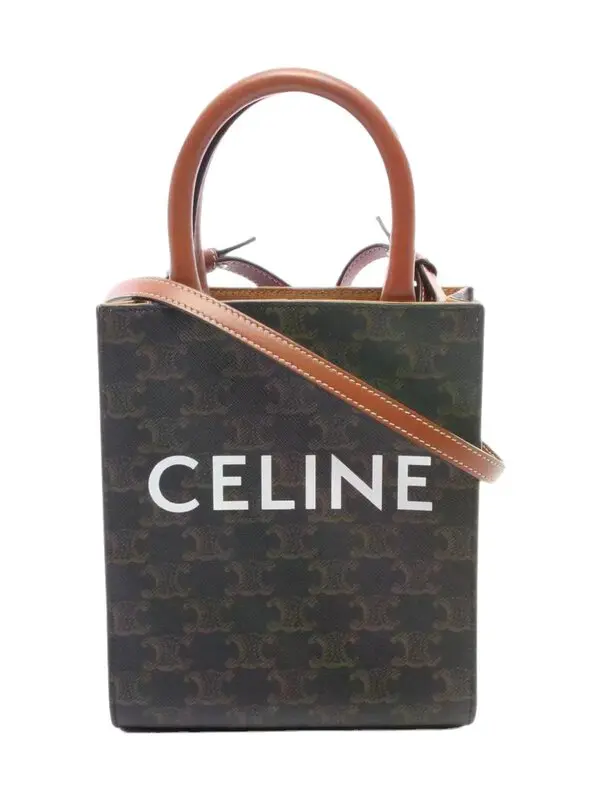 Celine Triomphe Canvas Tote Bag - Black