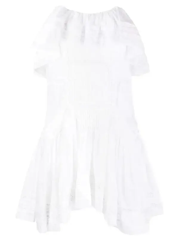 Isabel Marant Étoile Ruffled Lace Trim Dress - White
