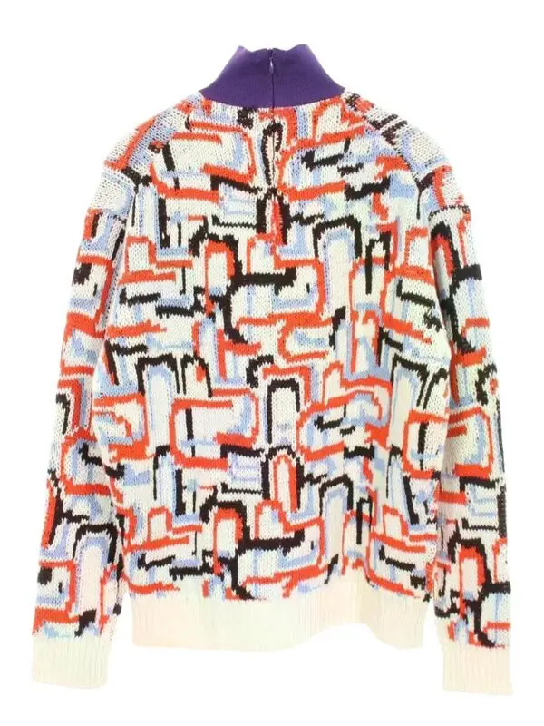 Prada Geometric Motif Sweater - Neutrals