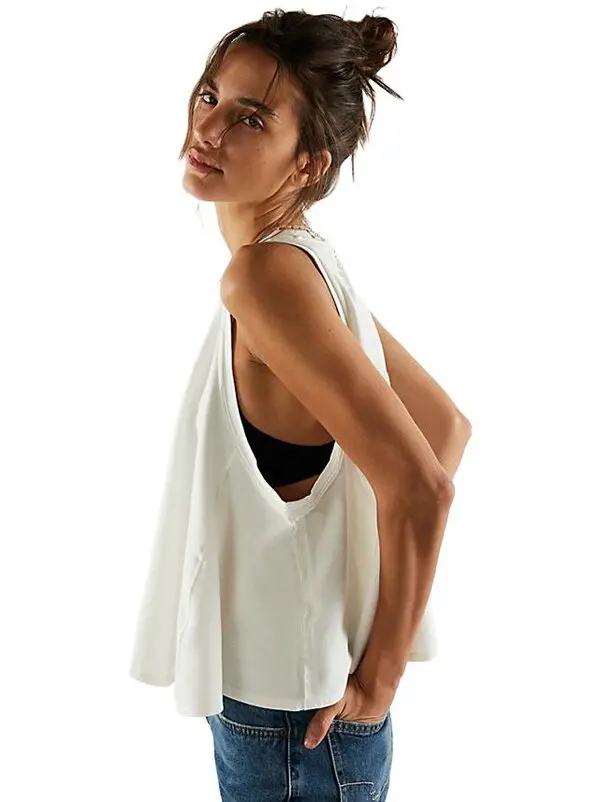 Free People We The Free Hialeah Tank Top - Clean Ivory