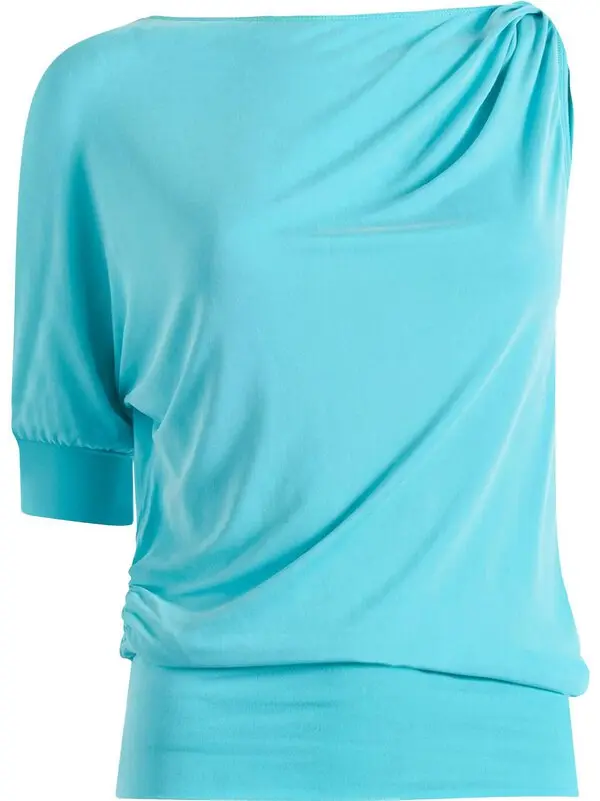 PEACHY DEN Kylie Bubble Top - Aqua