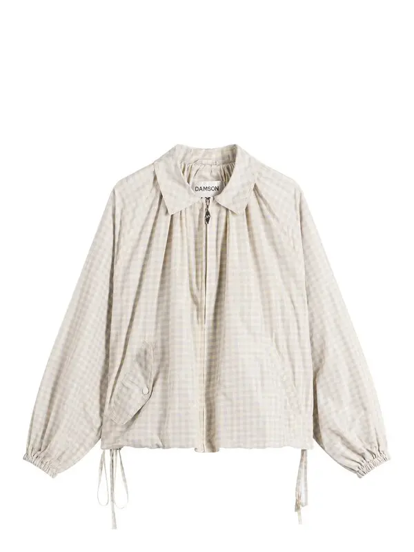 DAMSON MADDER Lailah Lightweight Bomber Jacket - Oyster