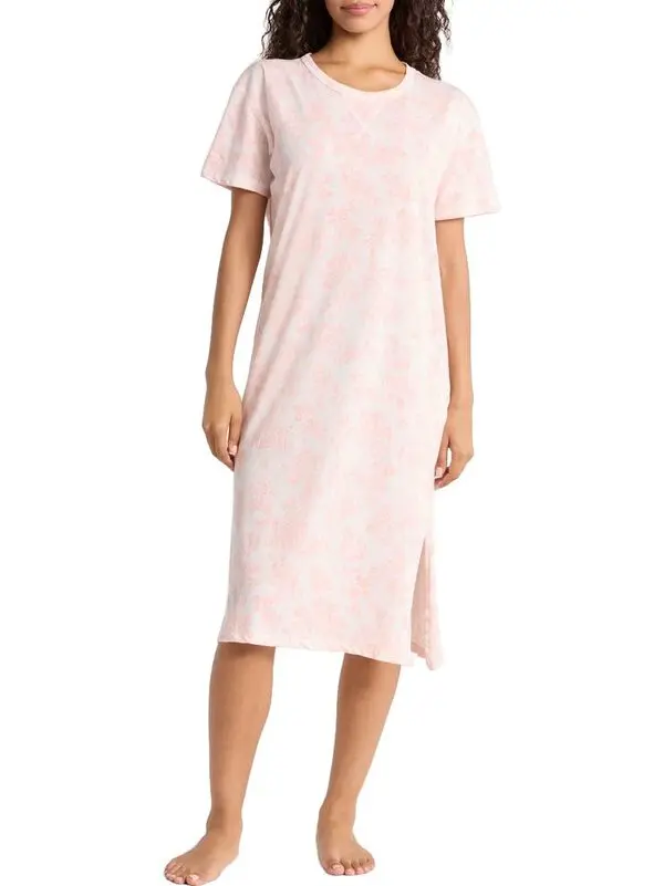 PAPINELLE Organic Cotton Floral Print Nightshirt - Persimmon