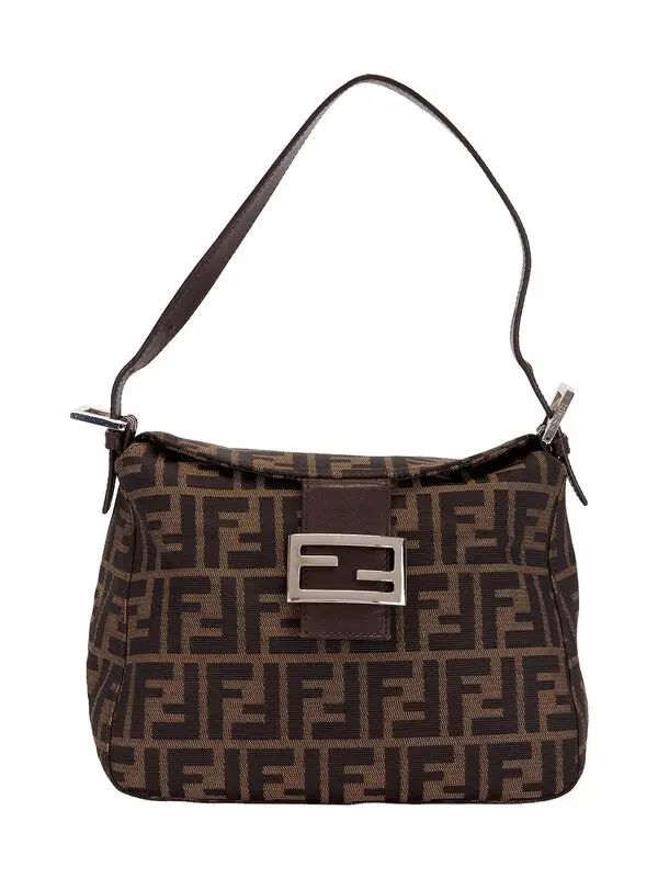 Fendi Zucca Mama Baguette Shoulder Bag - Brown