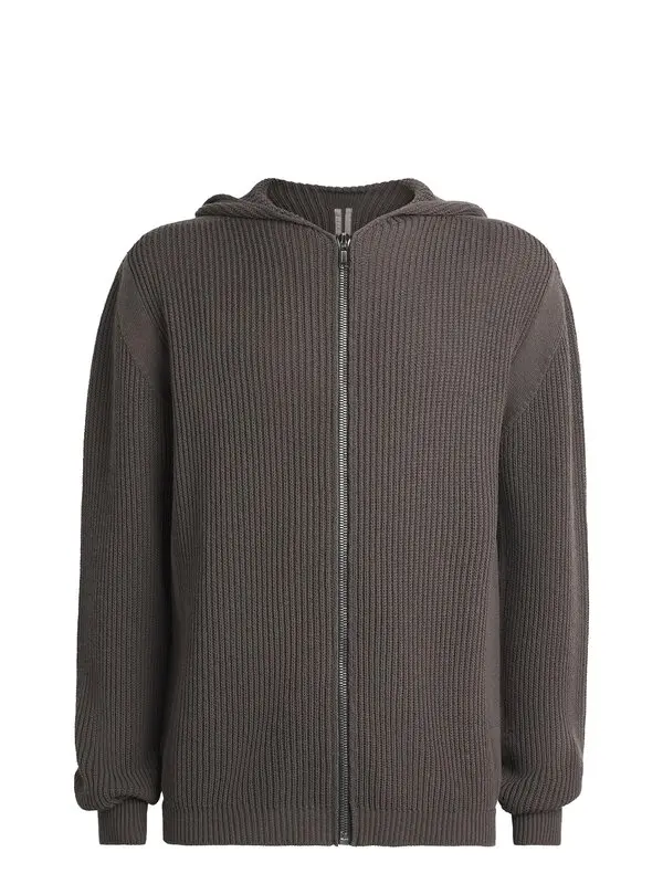 Rick Owens Cashmere Zip-up Hoodie - Grey