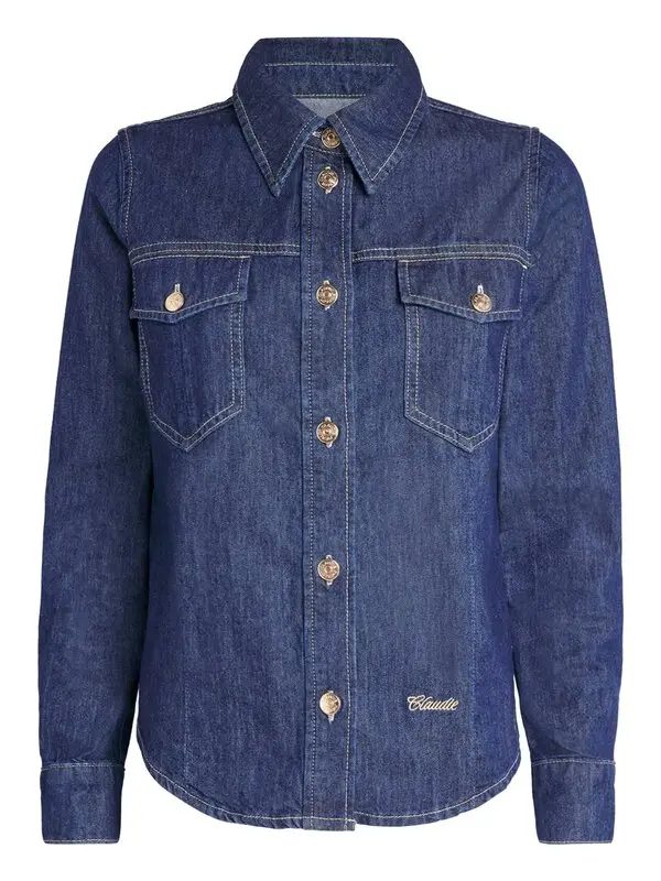 Claudie Pierlot Classic Denim Shirt - Blue