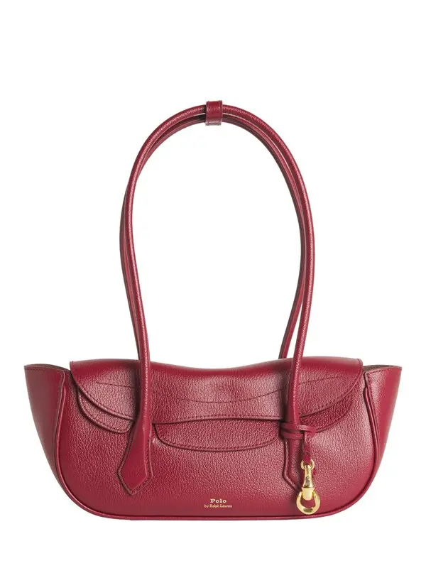 Polo Ralph Lauren Small Leather Shoulder Bag - Red