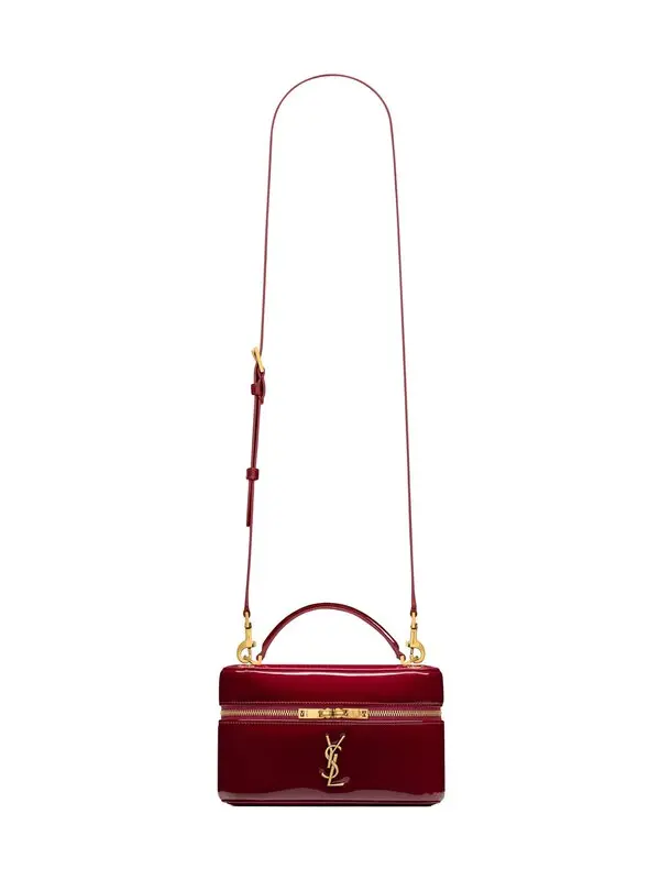 Saint Laurent Patent Leather Gaby Vanity Bag - Pink