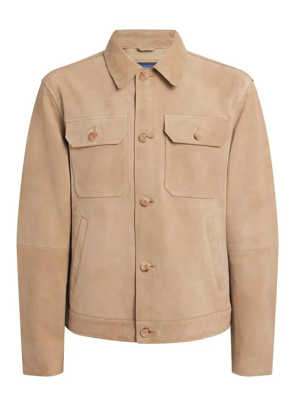 Polo Ralph Lauren Suede Trucker Jacket - Beige