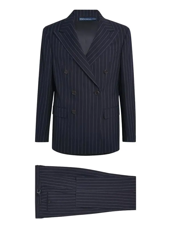 Polo Ralph Lauren Double Breasted Striped Suit - Navy