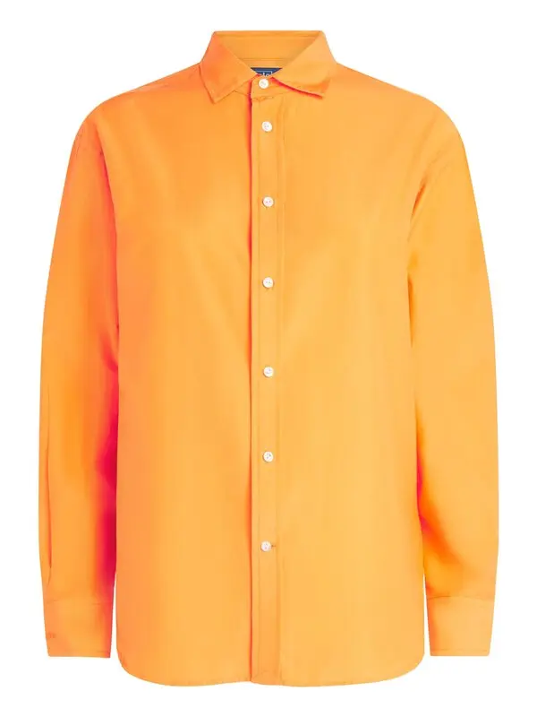 Polo Ralph Lauren Cotton-silk Relaxed-fit Shirt - Orange