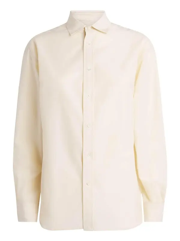 Polo Ralph Lauren Cotton-silk Relaxed-fit Shirt - Neutral