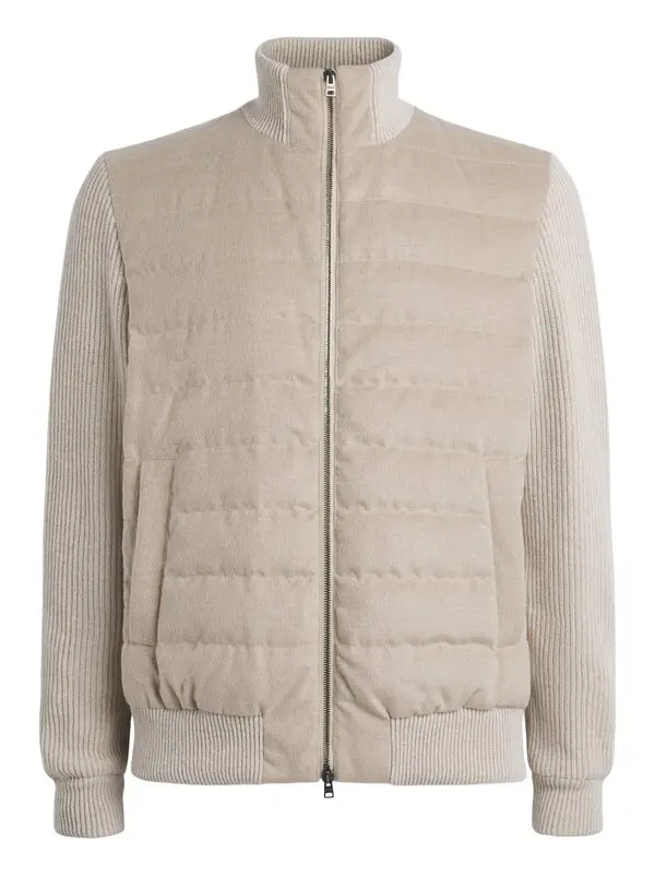 Herno Quilted Hybrid Jacket - Beige