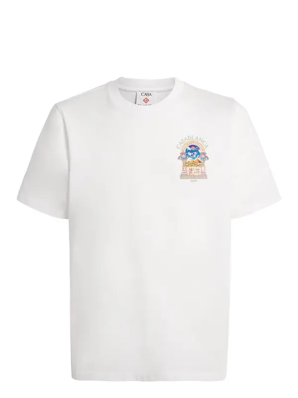 Casablanca Organic Cotton Egyptian L'arche T-shirt - White
