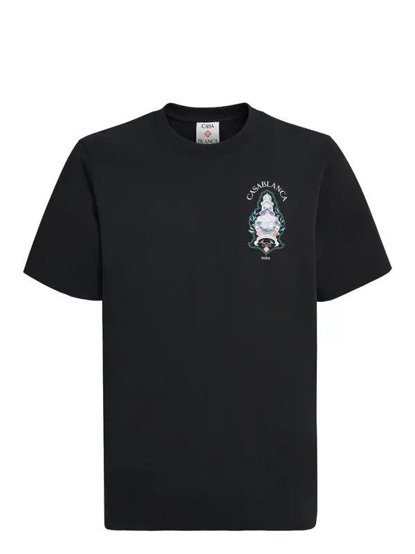 Casablanca Organic Cotton Logo T-shirt - Black