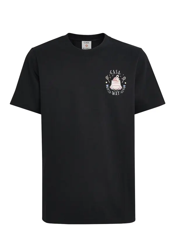 Casablanca Organic Cotton Casa Way T-shirt - Black