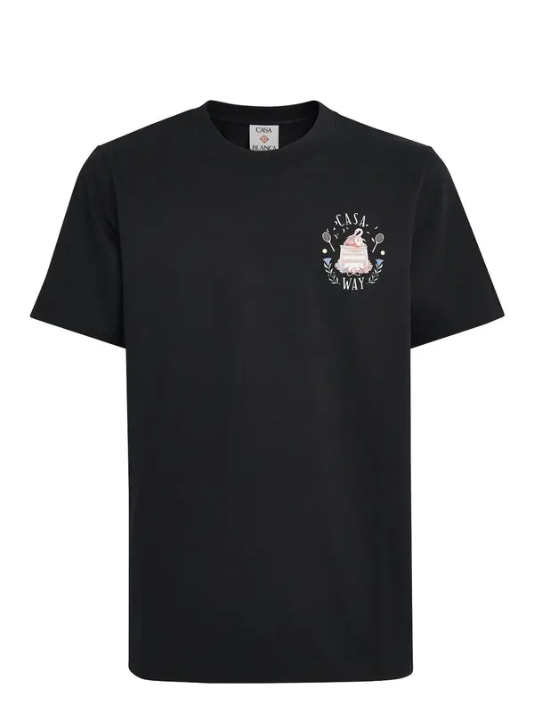 Casablanca Organic Cotton Casa Way T-shirt - Black