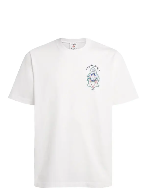 Casablanca Organic Cotton Hotel Emblem T-shirt - White