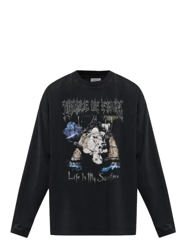 Vetements Graphic Long-sleeve T-shirt - Black