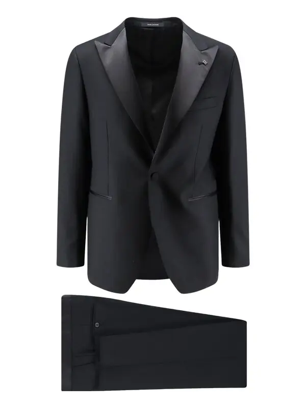 Tagliatore Virgin Wool Tuxedo - Black