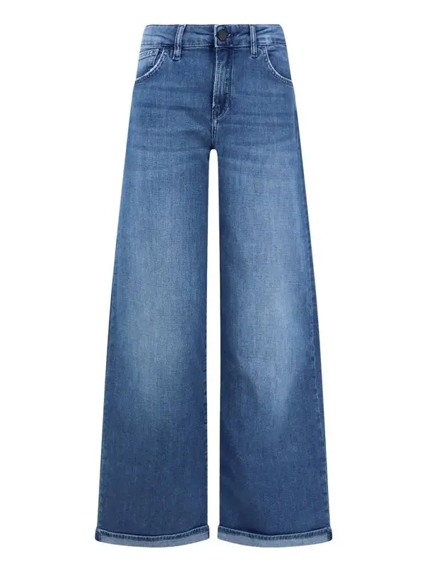 3x1 Charlie Cuffed Wide-leg Jeans - Blue