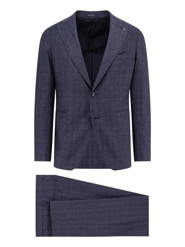 Tagliatore Two-piece Set: Long-sleeve Suit Jacket And Trousers - Blue