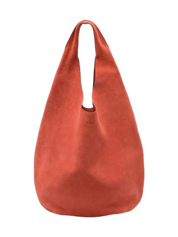 A.p.c. Neige Suede Shoulder Bag - Red
