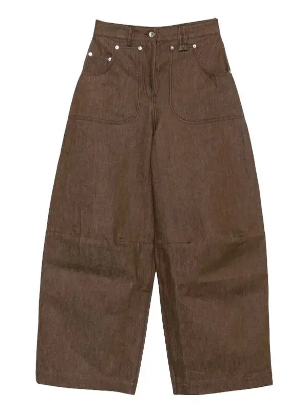 Simone Rocha Wide-leg Casual Trousers - Tan